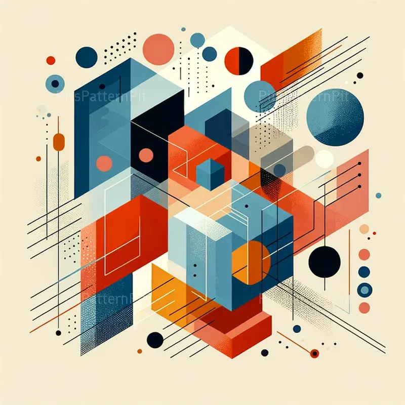 Modern Geo-art Pastels Depth Design DALL·E Prompt | PromptBase