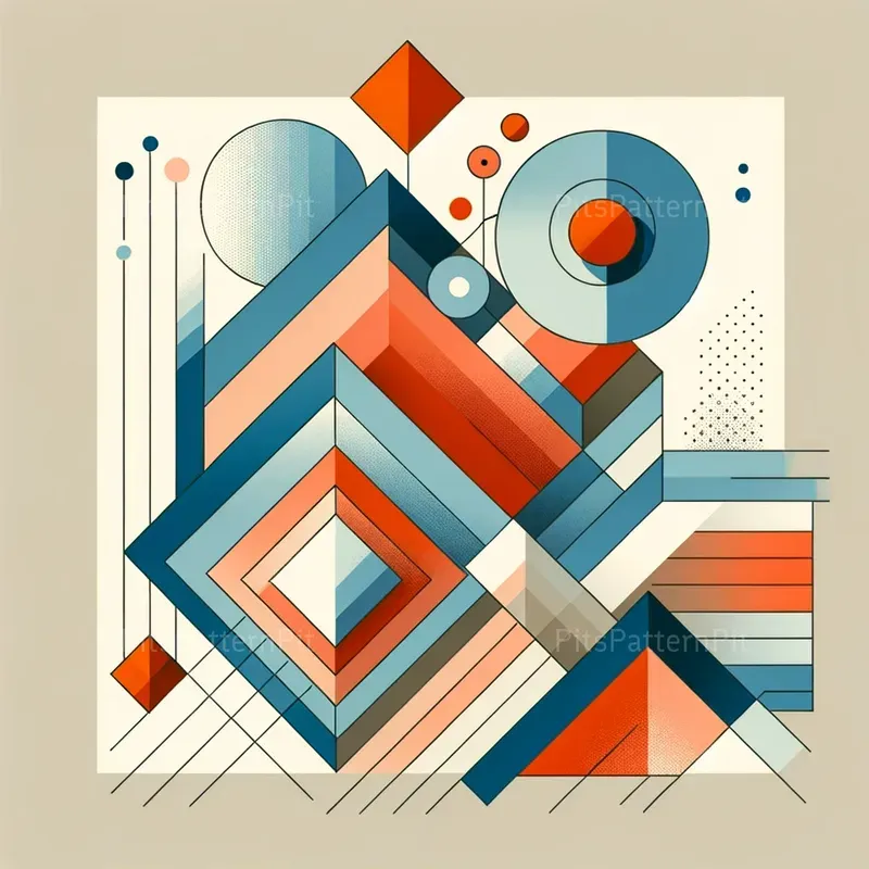 Modern Geo-art Pastels Depth Design DALL·E Prompt | PromptBase