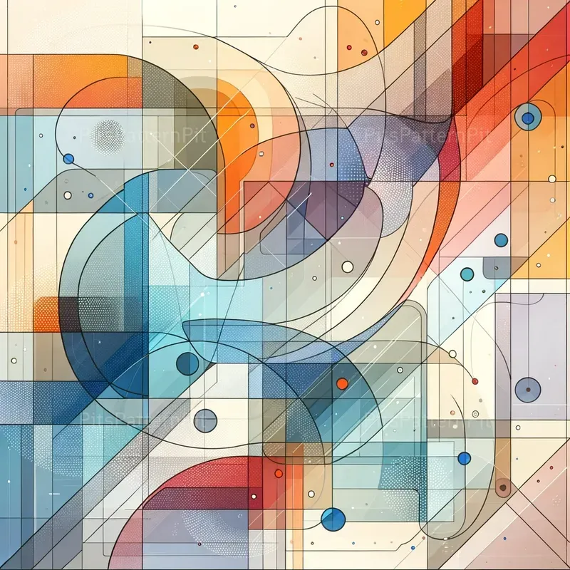 Modern Geo-art Pastels Depth Design DALL·E Prompt | PromptBase