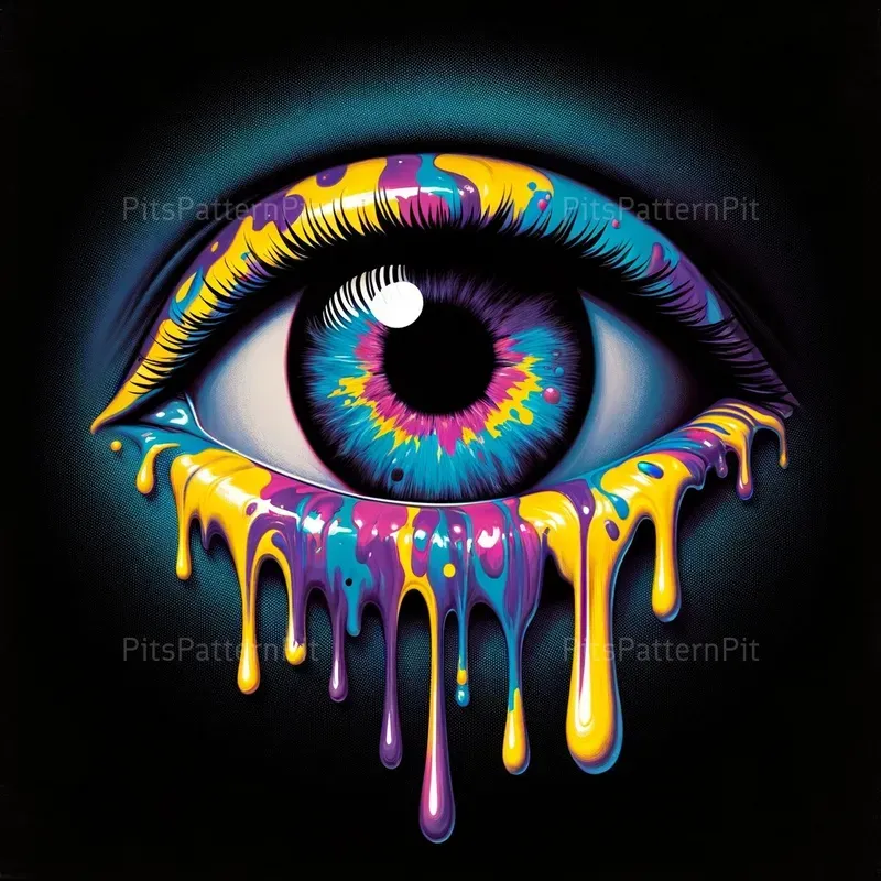 Color Drip Magic Neo-pop Art Poster DALL·E Prompt | PromptBase