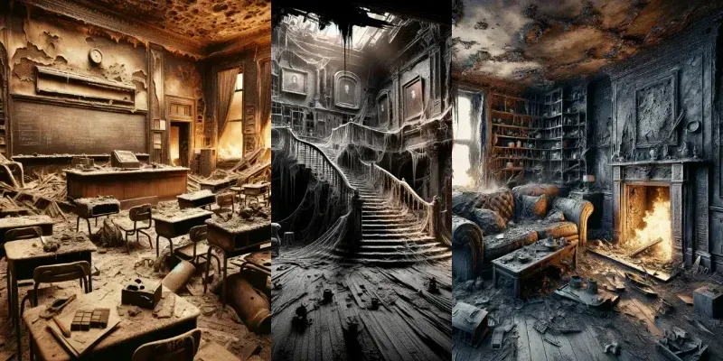 Fallout Fantasy Scenes Demolition Photos DALL·E Prompt | PromptBase