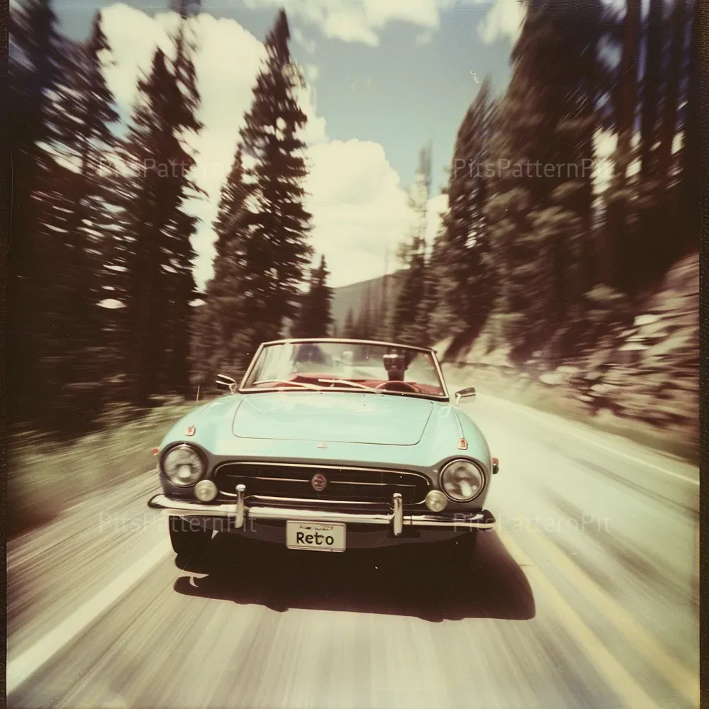 Vintage Polaroid Photos Of Retro Cars Midjourney Prompt | PromptBase