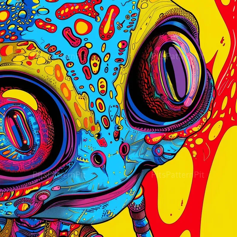 Psychedelic Trippy Cartoon Faces Art Midjourney Prompt | PromptBase