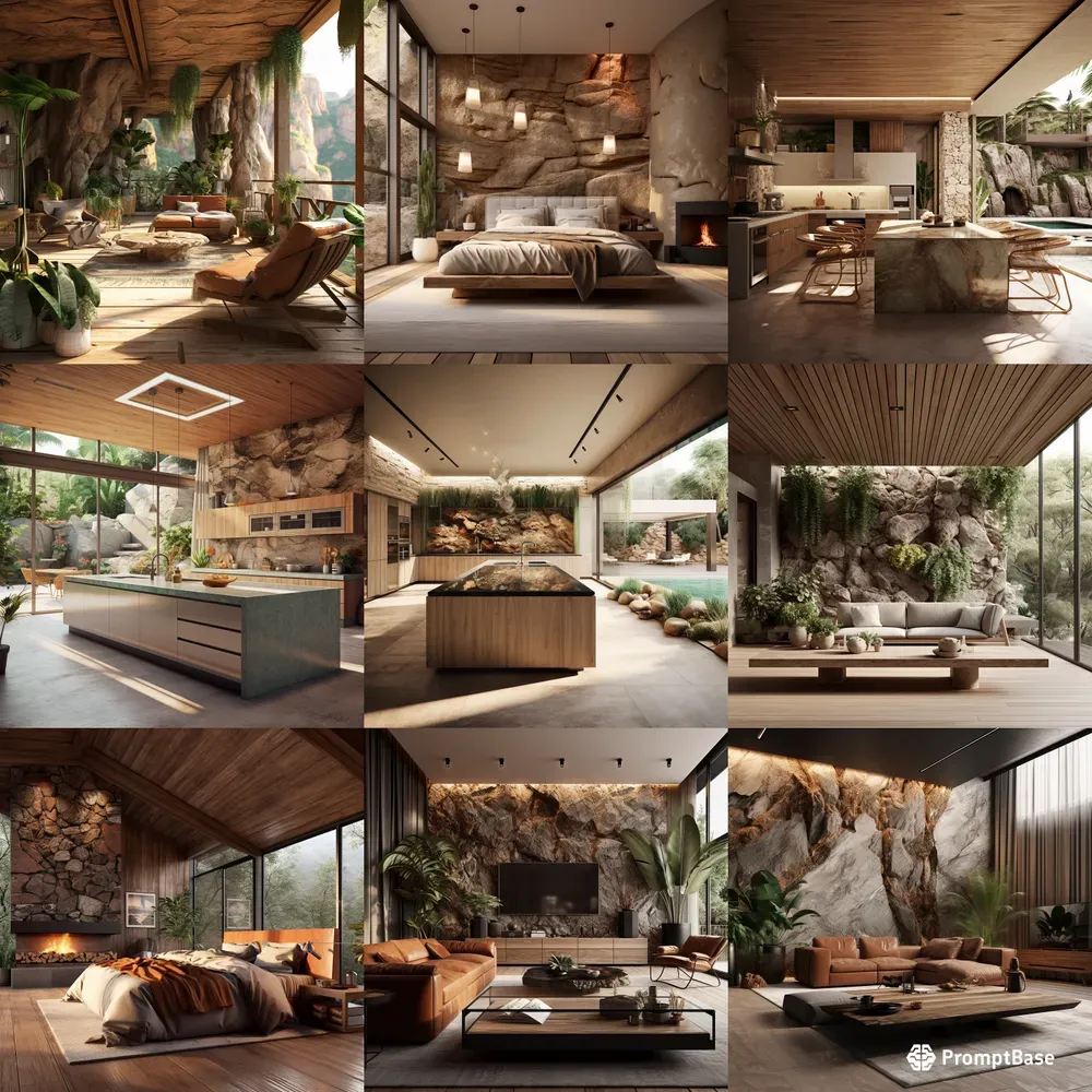 Organic Rustic Architecture Design Inspirations Midjourney Prompt ...