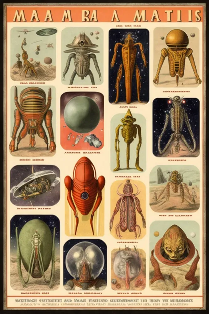 Vintage Scientific Illustrations Posters Midjourney Prompt | PromptBase