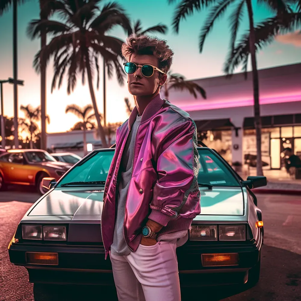 Photorealistic Vaporwave Modeling Shots Midjourney Prompt | PromptBase