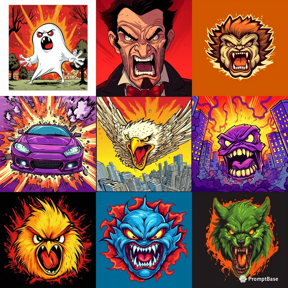 Cartoon Rages Midjourney Prompt | PromptBase