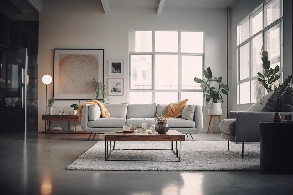 Modern Living Room Interior Design Ideas Midjourney Prompt | PromptBase