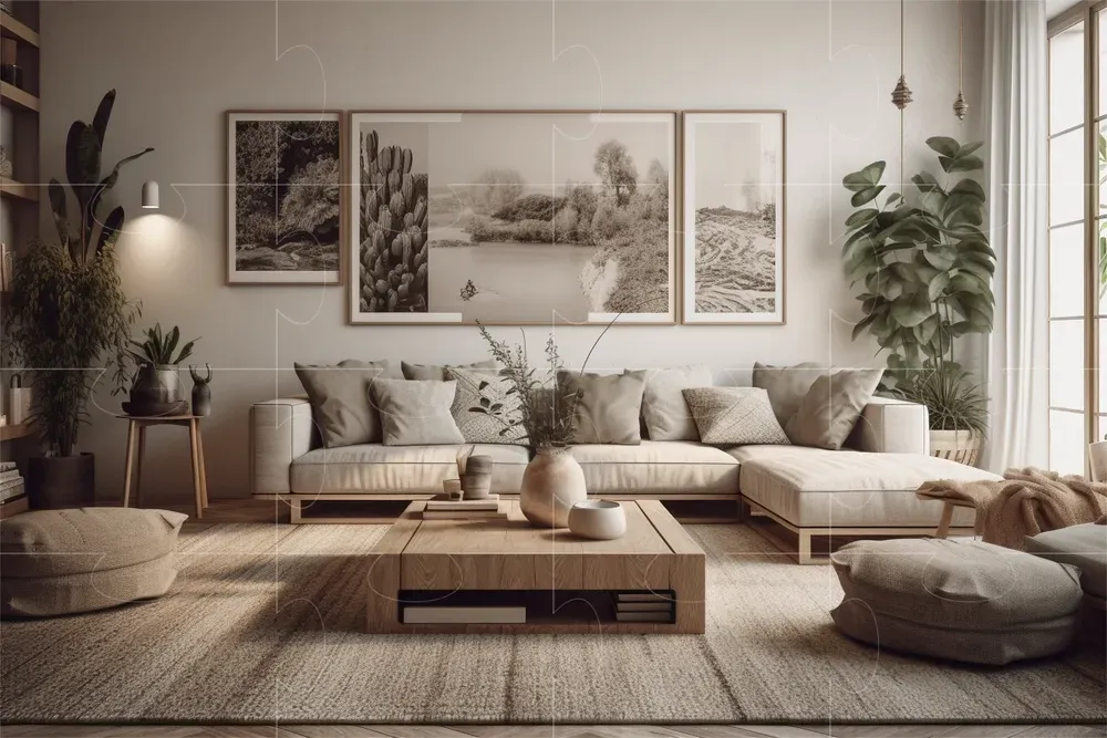 Modern Living Room Interior Design Ideas Midjourney Prompt | PromptBase