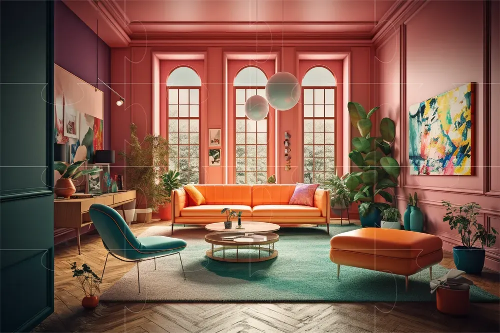 Modern Living Room Interior Design Ideas Midjourney Prompt | PromptBase