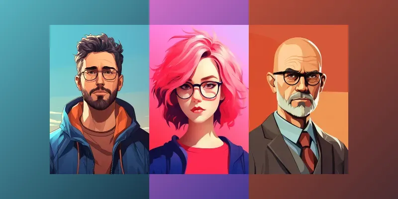 2D Flat Avatars For Profile Pictures Midjourney Prompt | PromptBase