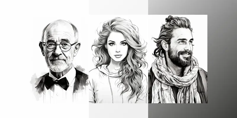 Lineart Ink Avatars For Profile Pictures Midjourney Prompt | PromptBase