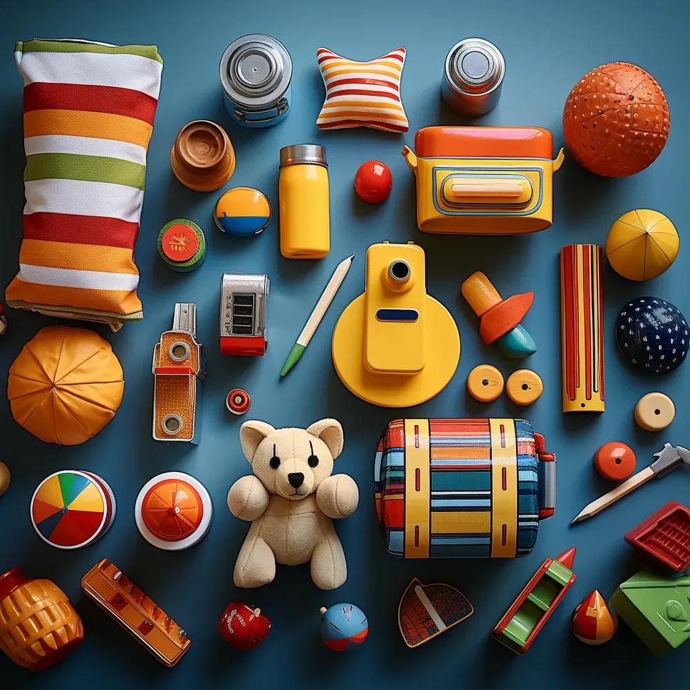 Knolling Display Settings Infinite Ideas Midjourney Prompt | PromptBase