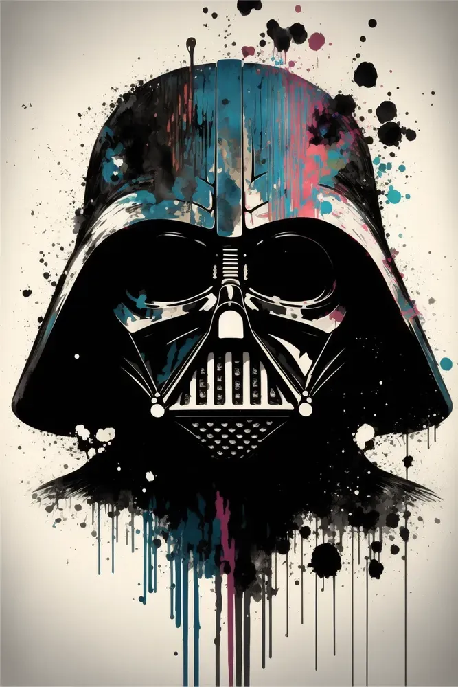 Star Wars Helmet Displate Style Posters Midjourney Prompt | PromptBase