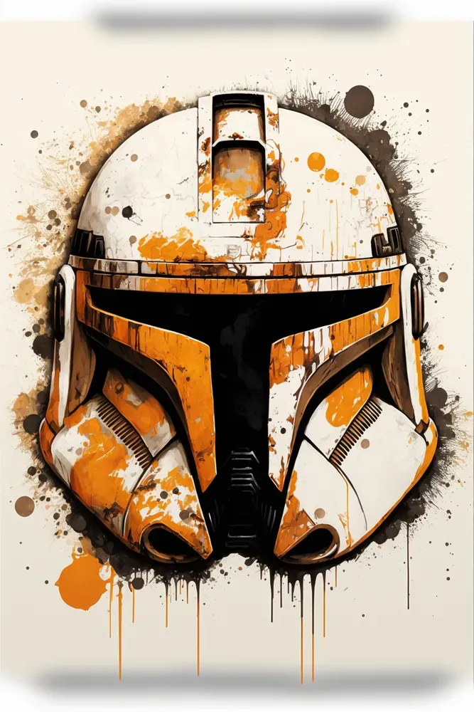 Star Wars Helmet Displate Style Posters Midjourney Prompt | PromptBase