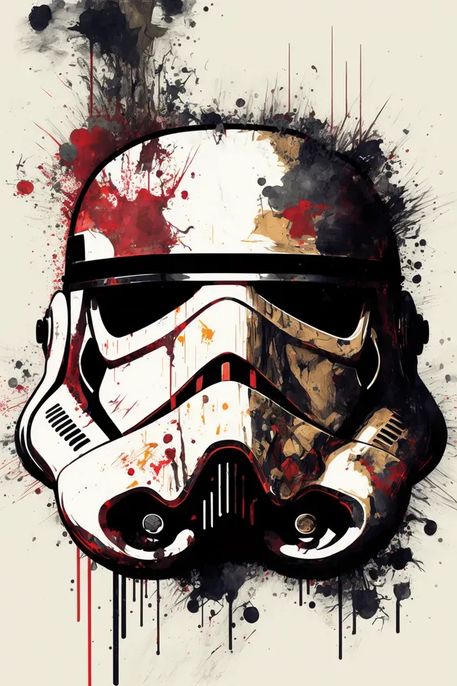 Star Wars Helmet Displate Style Posters Midjourney Prompt | PromptBase