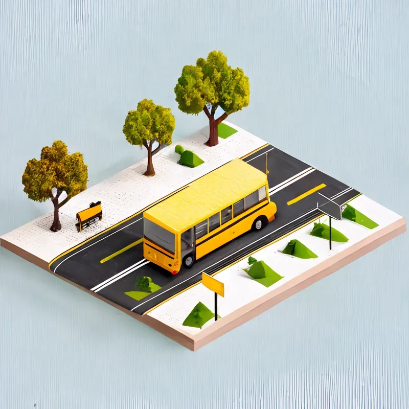 Stylized Isometric Transportation Illustrations Midjourney Prompt ...