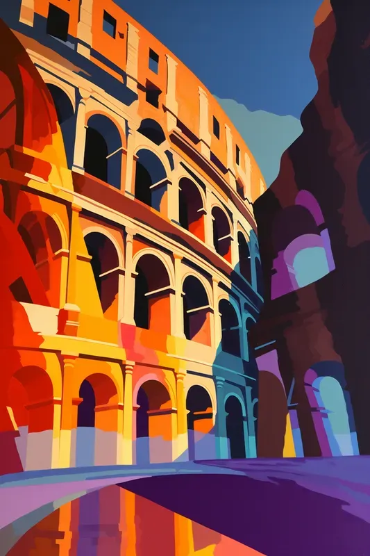 Stylish And Abstract City Landmarks Midjourney Prompt | PromptBase