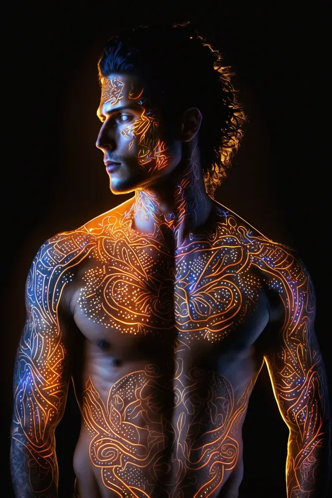 Radioactive Tattoos Midjourney Prompt | PromptBase