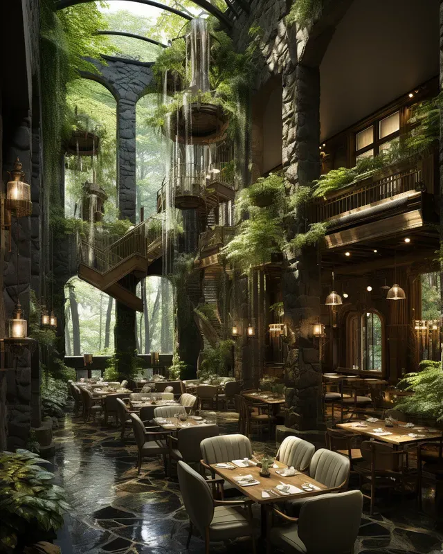 Verdant Atrium Photorealistic Spaces Midjourney Prompt | PromptBase