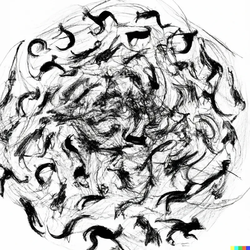 Bw Lyrical Drawings DALL·E Prompt | PromptBase