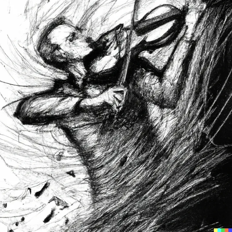 Bw Lyrical Drawings DALL·E Prompt | PromptBase