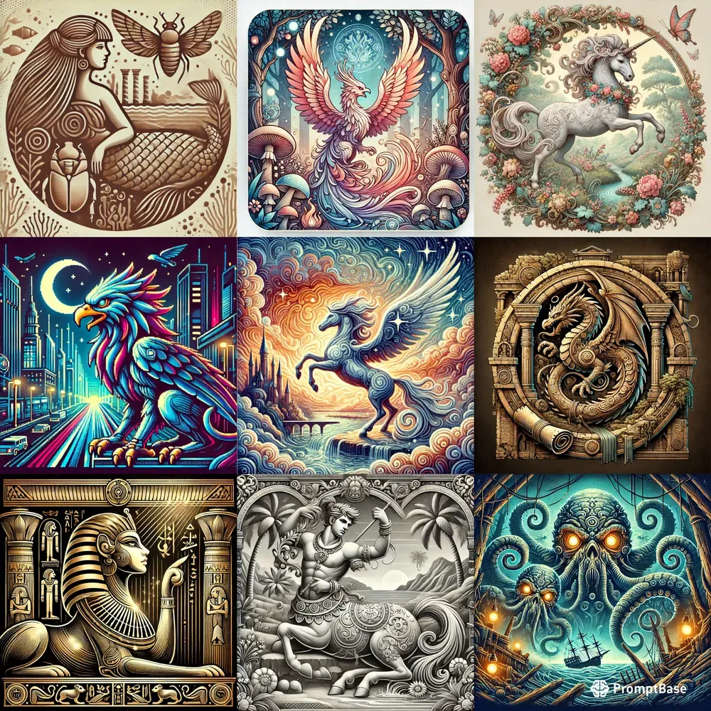 Enchanting Icons Mythical Icons DALL·E Prompt | PromptBase