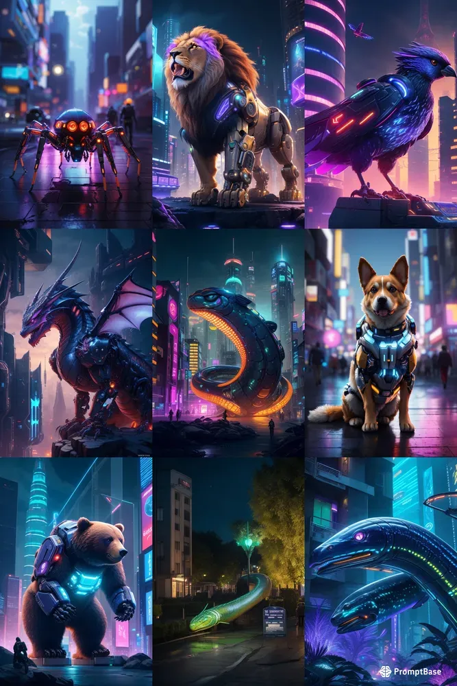 Animals Cyborgs Them Futures Prompt | PromptBase