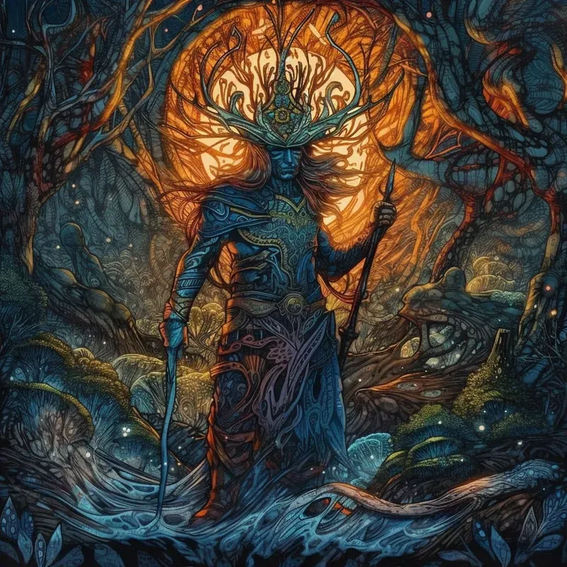 Harmonious Ethereal Ink Line Art Midjourney Prompt | PromptBase