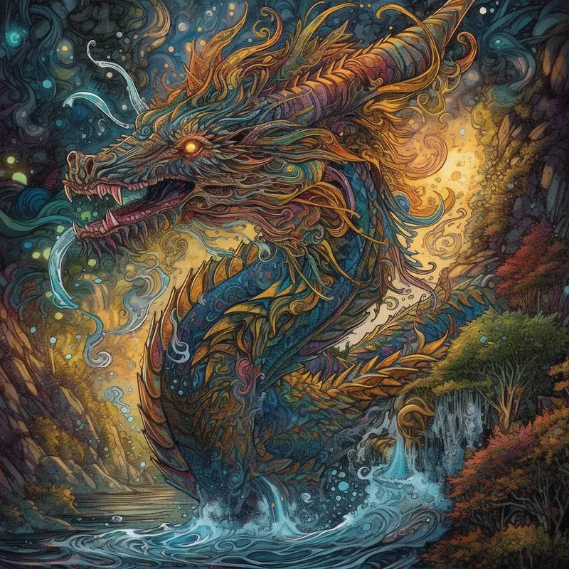 Harmonious Ethereal Ink Line Art Midjourney Prompt | PromptBase