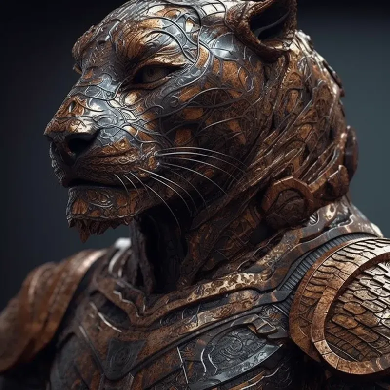 Armored Animal Portraits Realistic Midjourney Prompt | PromptBase