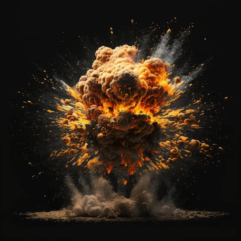 Explosions Stock Photographs Midjourney Prompt | PromptBase