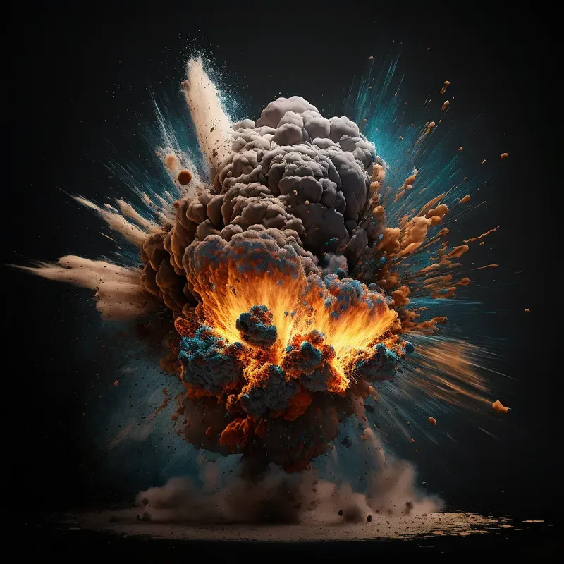 Explosions Stock Photographs Midjourney Prompt | PromptBase