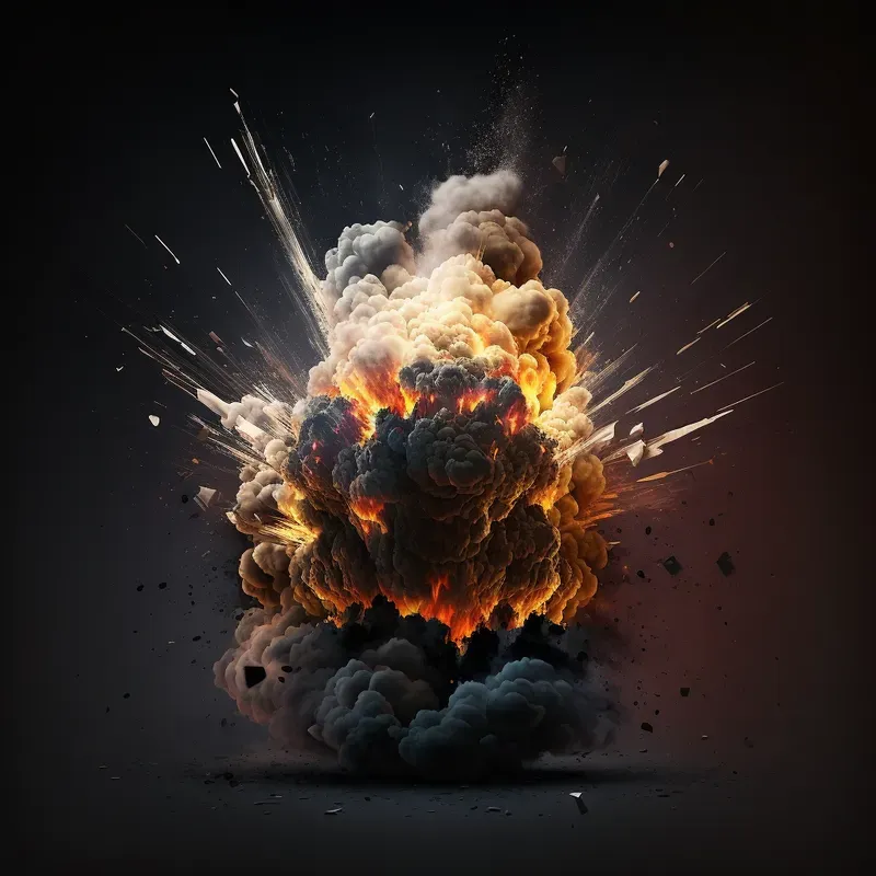 Explosions Stock Photographs Midjourney Prompt | PromptBase