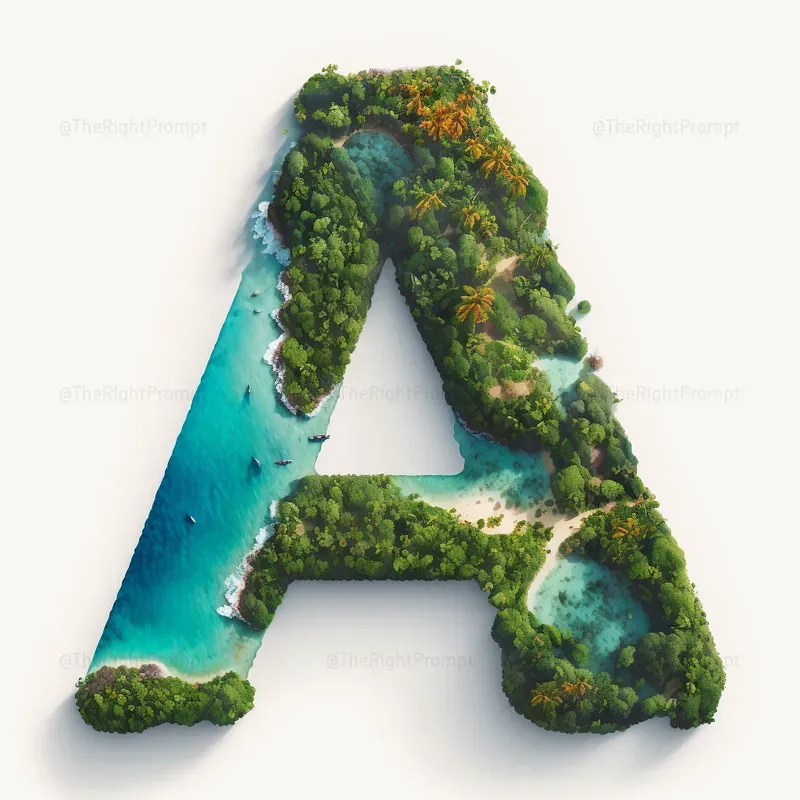 Landscape Letters Midjourney Prompt | PromptBase