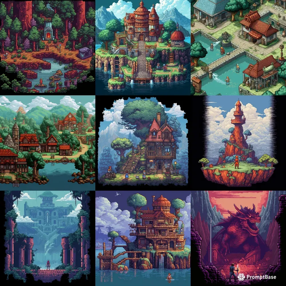 Old Style RPG Game Maps Midjourney Prompt | PromptBase