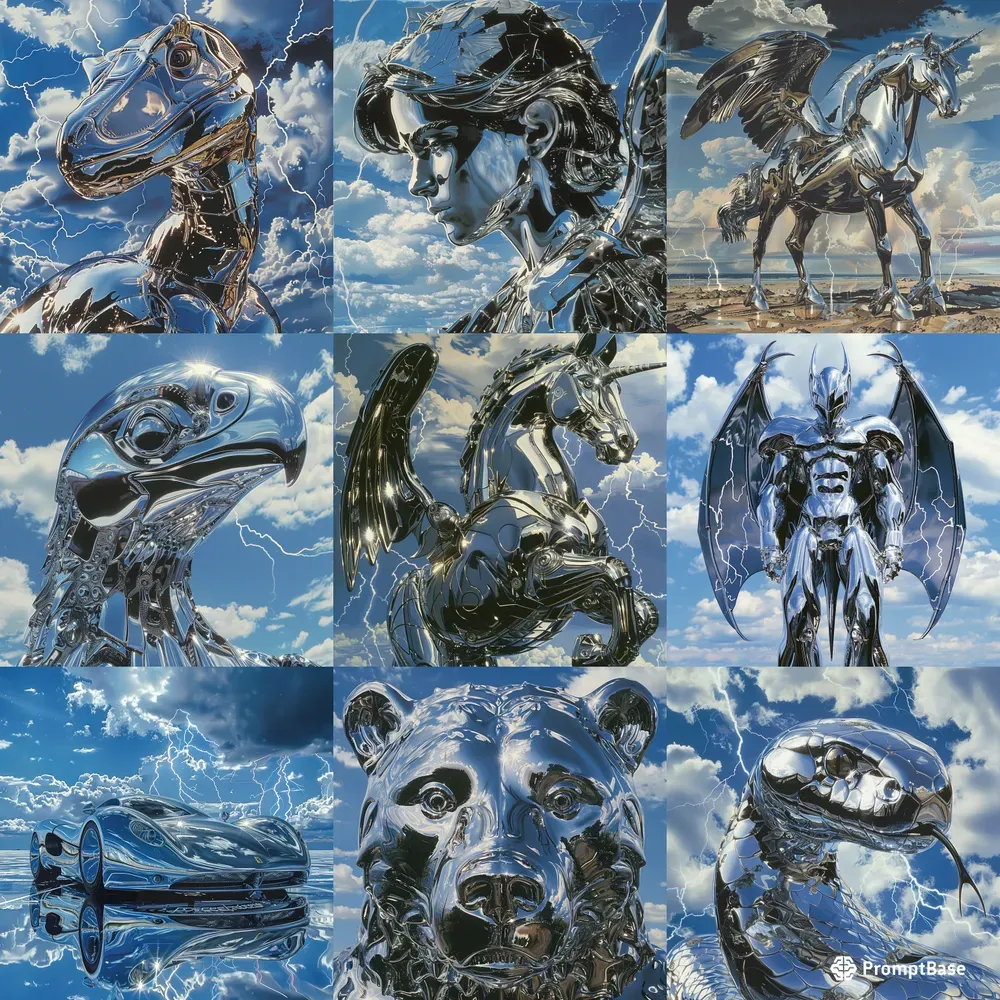 Custom Chrome Album Art Designs Midjourney Prompt | PromptBase