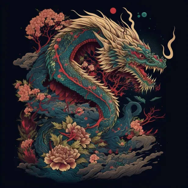 Mythical Japanese Dragons Midjourney Prompt | PromptBase