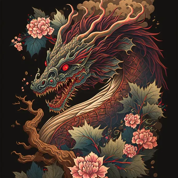 Mythical Japanese Dragons Midjourney Prompt | PromptBase