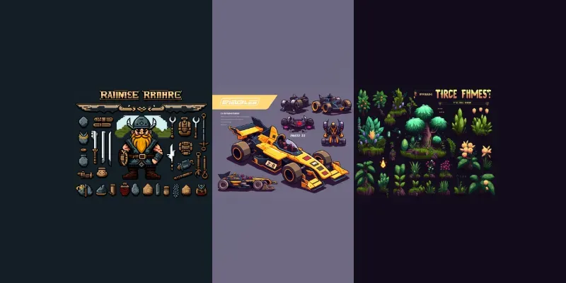 2d Sprite Rpg Platformer Game Uis Midjourney Prompt Promptbase 