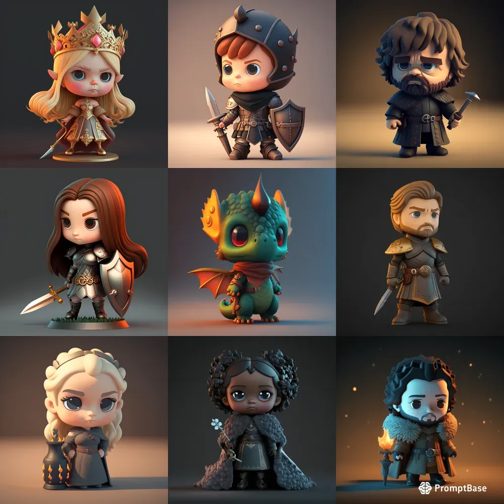 3D Character Figures Midjourney Prompt | PromptBase