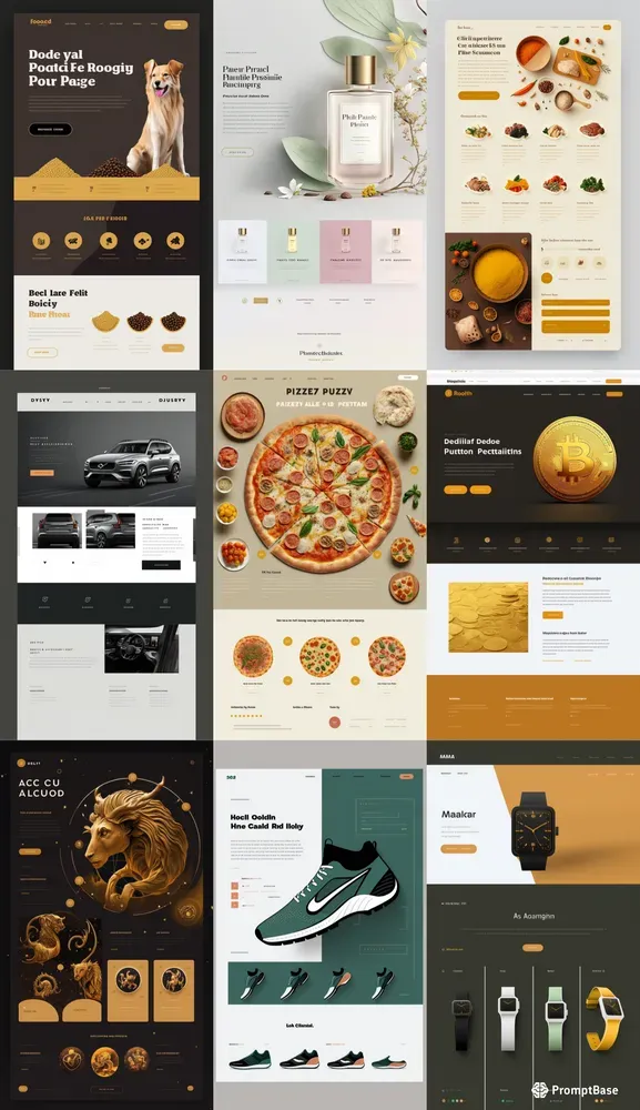 Inspiring Ui Ux Website Mockups Midjourney Prompt | PromptBase