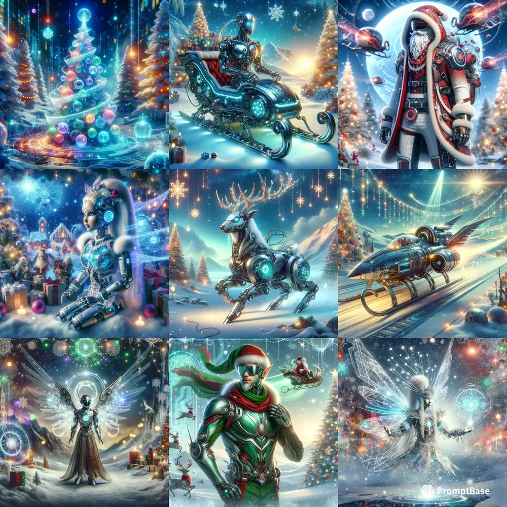 Futuristic Yuletides DALL·E Prompt | PromptBase