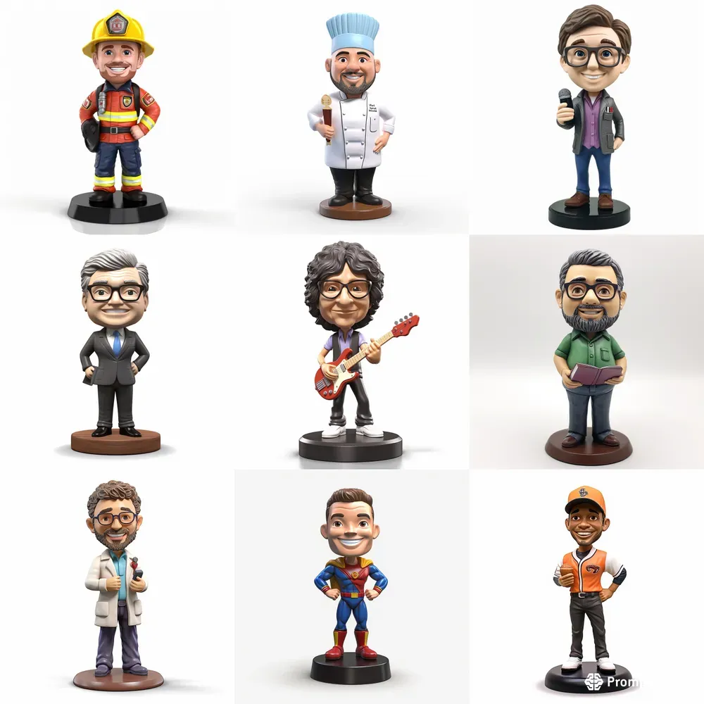 Custom Bobblehead Illustrations Midjourney Prompt | PromptBase