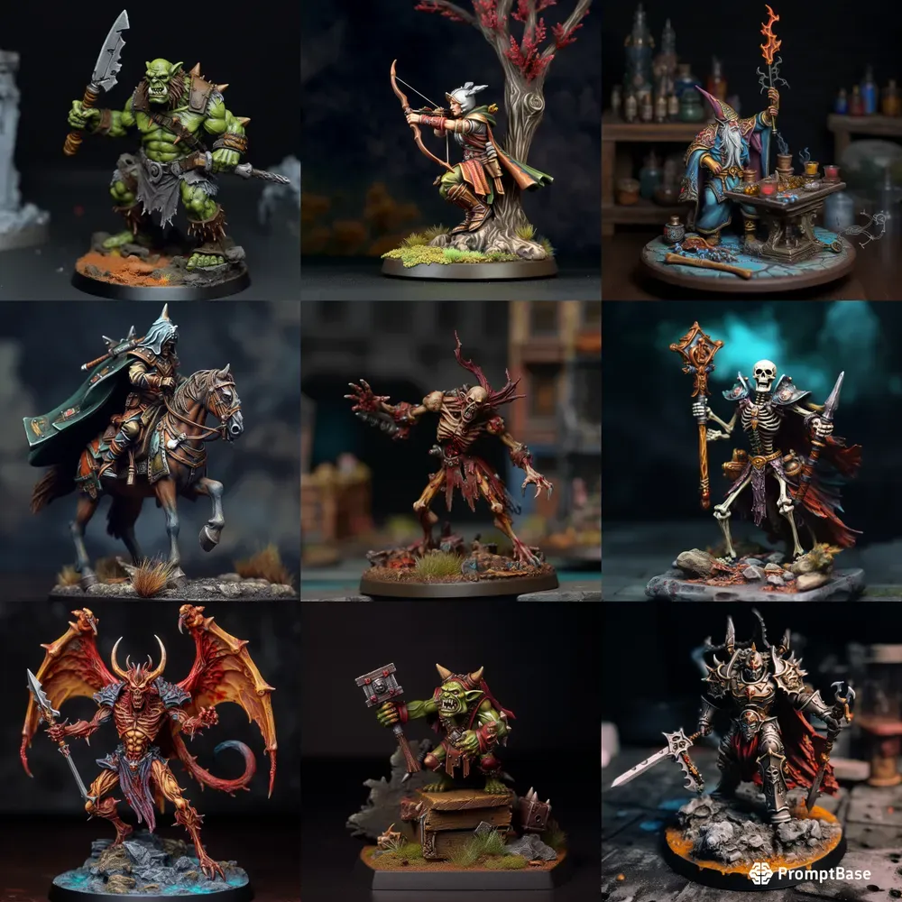 High Quality Fantasy Figurines Midjourney Prompt | PromptBase