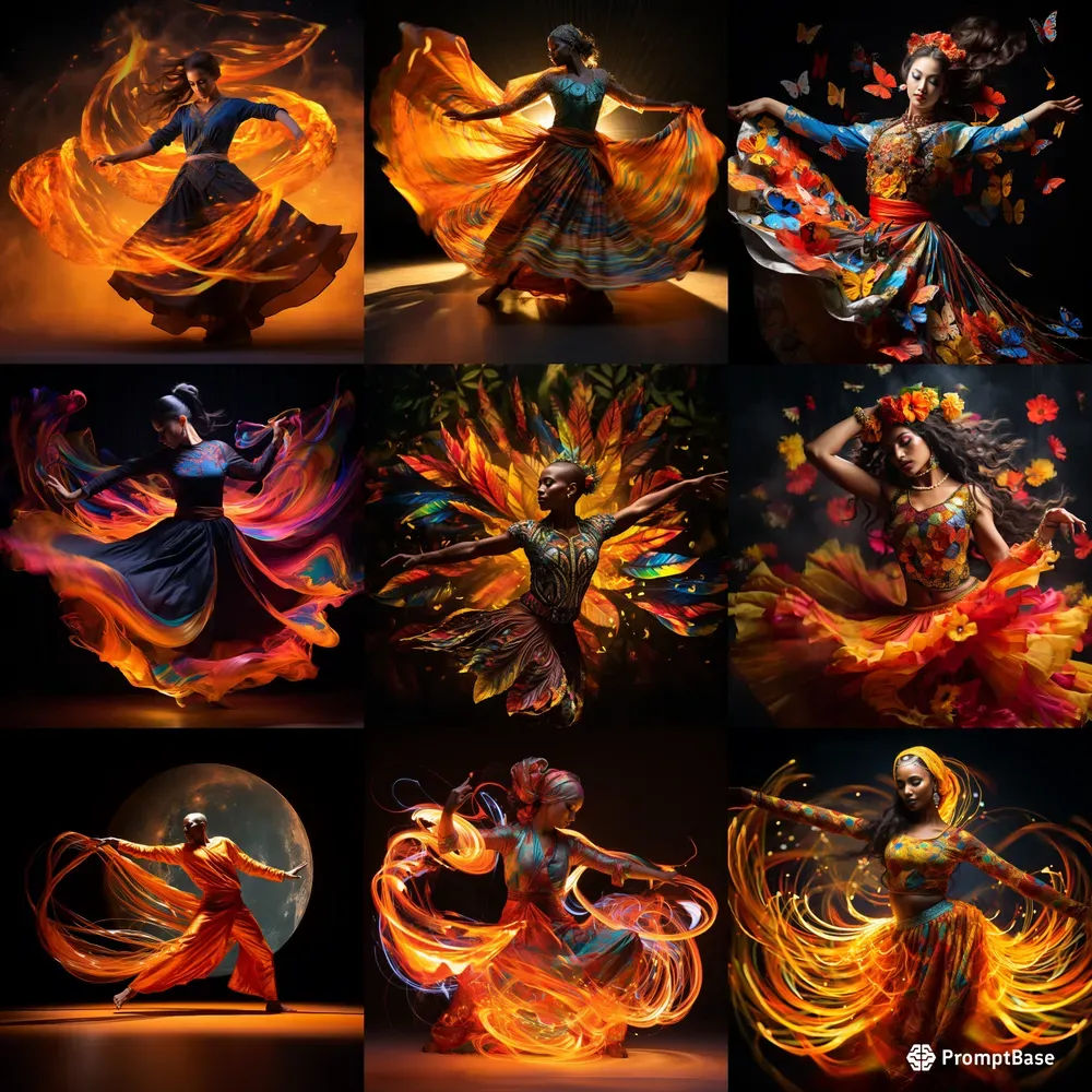 Elemental Dance Art Midjourney Prompt | PromptBase