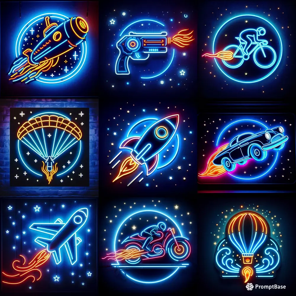 Neon Sign Artwork Designs DALL·E Prompt | PromptBase