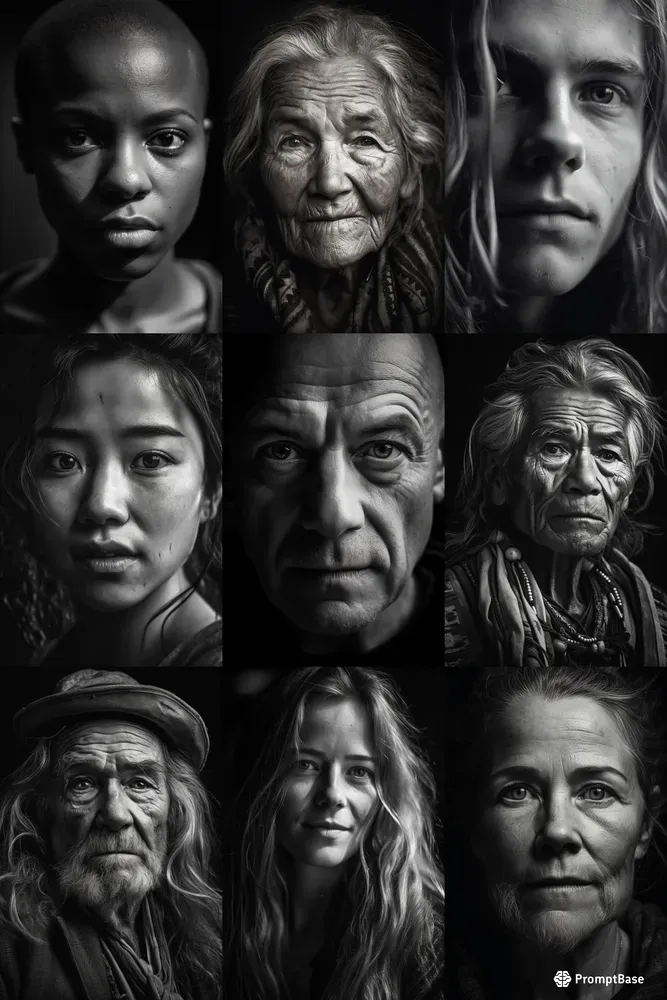 Realistic Character Portraits Midjourney Prompt | PromptBase