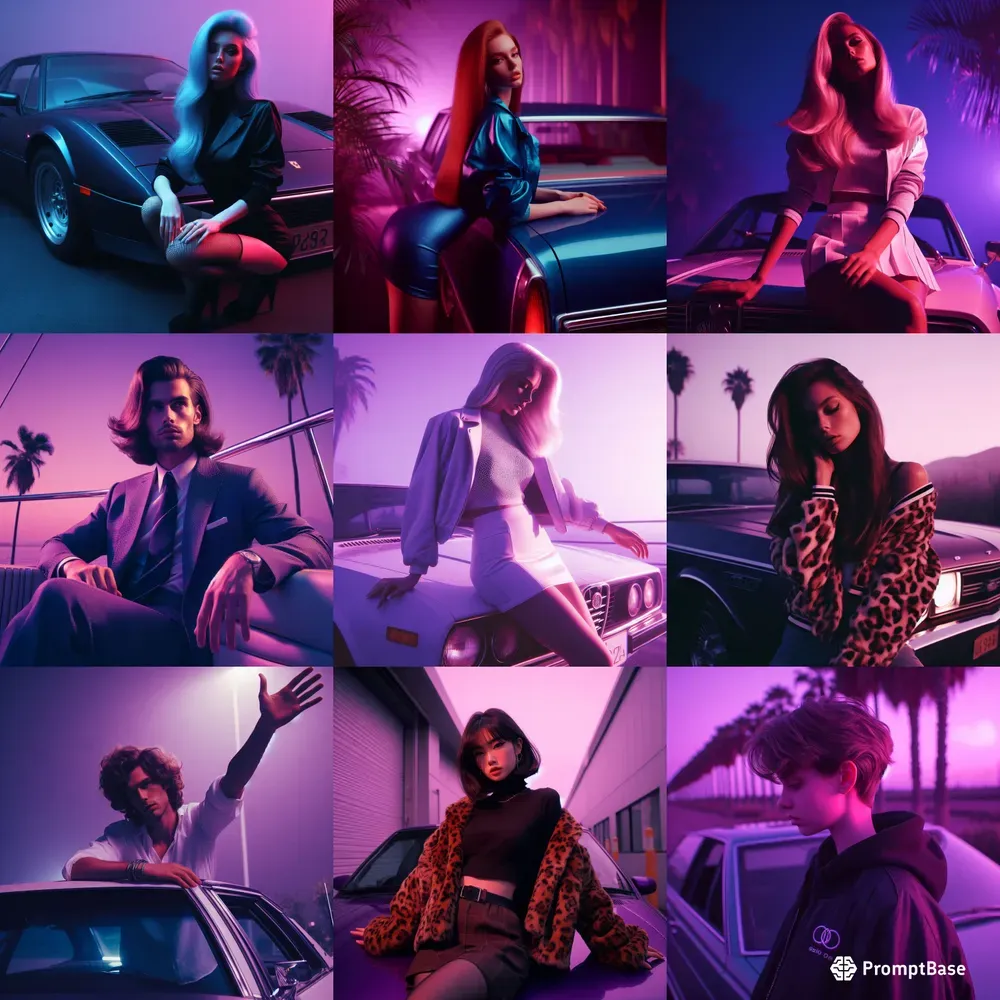 Gorgeous Synthwave Portraits DALL·E Prompt | PromptBase