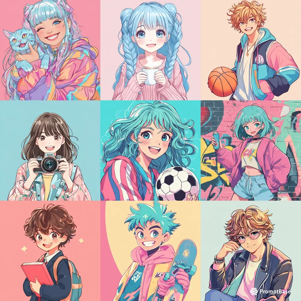 Expressive Japanese Manga Characters Midjourney Prompt | PromptBase